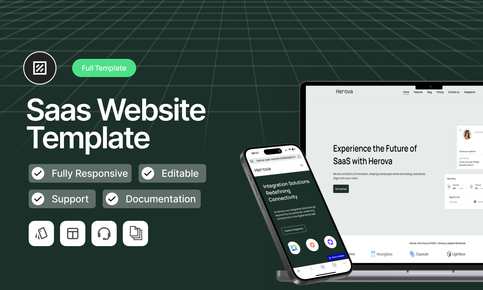 Saas Website Template Template | Bubble